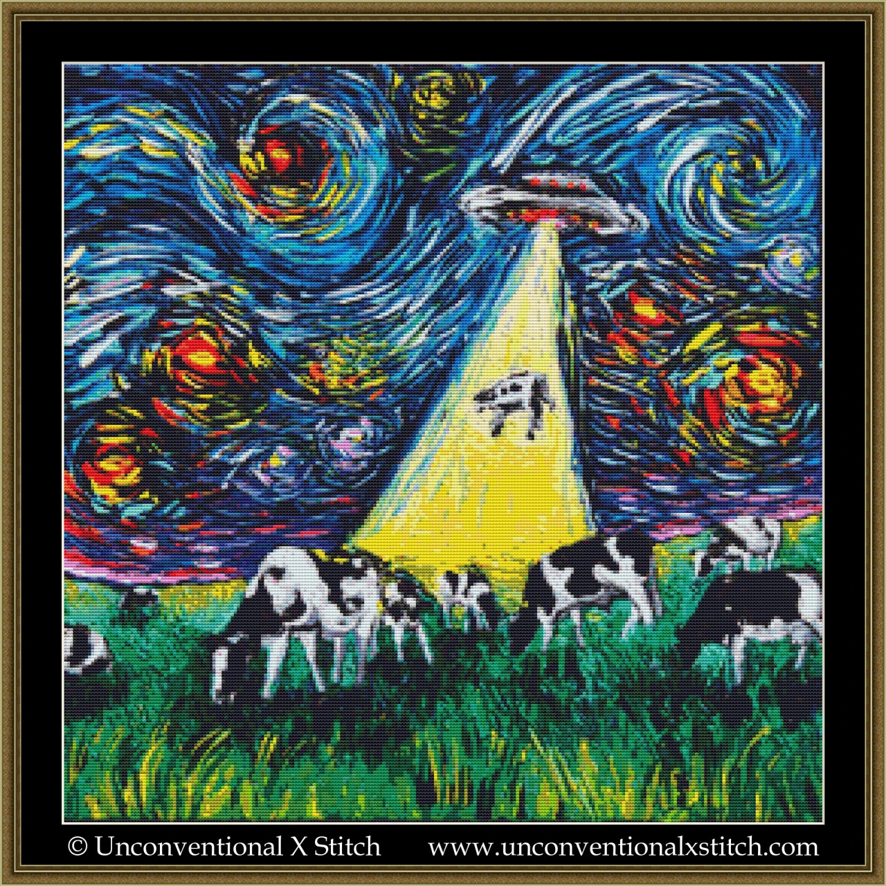 Van Gogh Was Never Abducted cross stitch pattern | Unconventional X Stitch