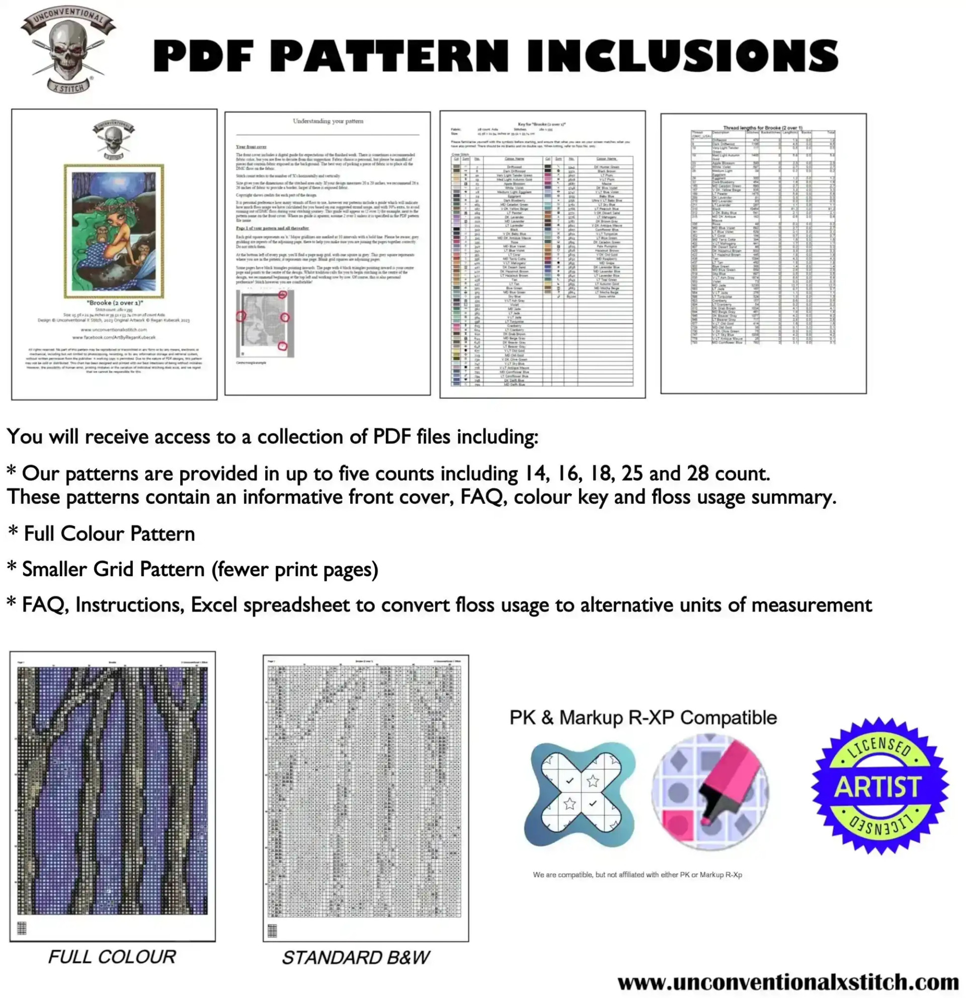 Quiescence cross stitch pattern | Unconventional X Stitch