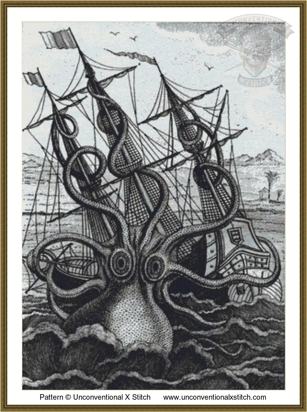 Colossal Octopus cross stitch pattern | Unconventional X Stitch