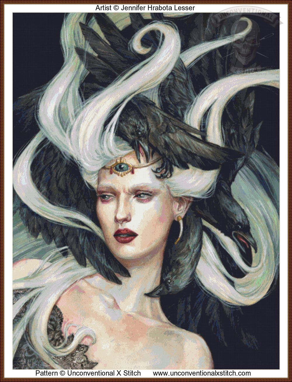 Blood Oracle cross stitch pattern | Unconventional X Stitch