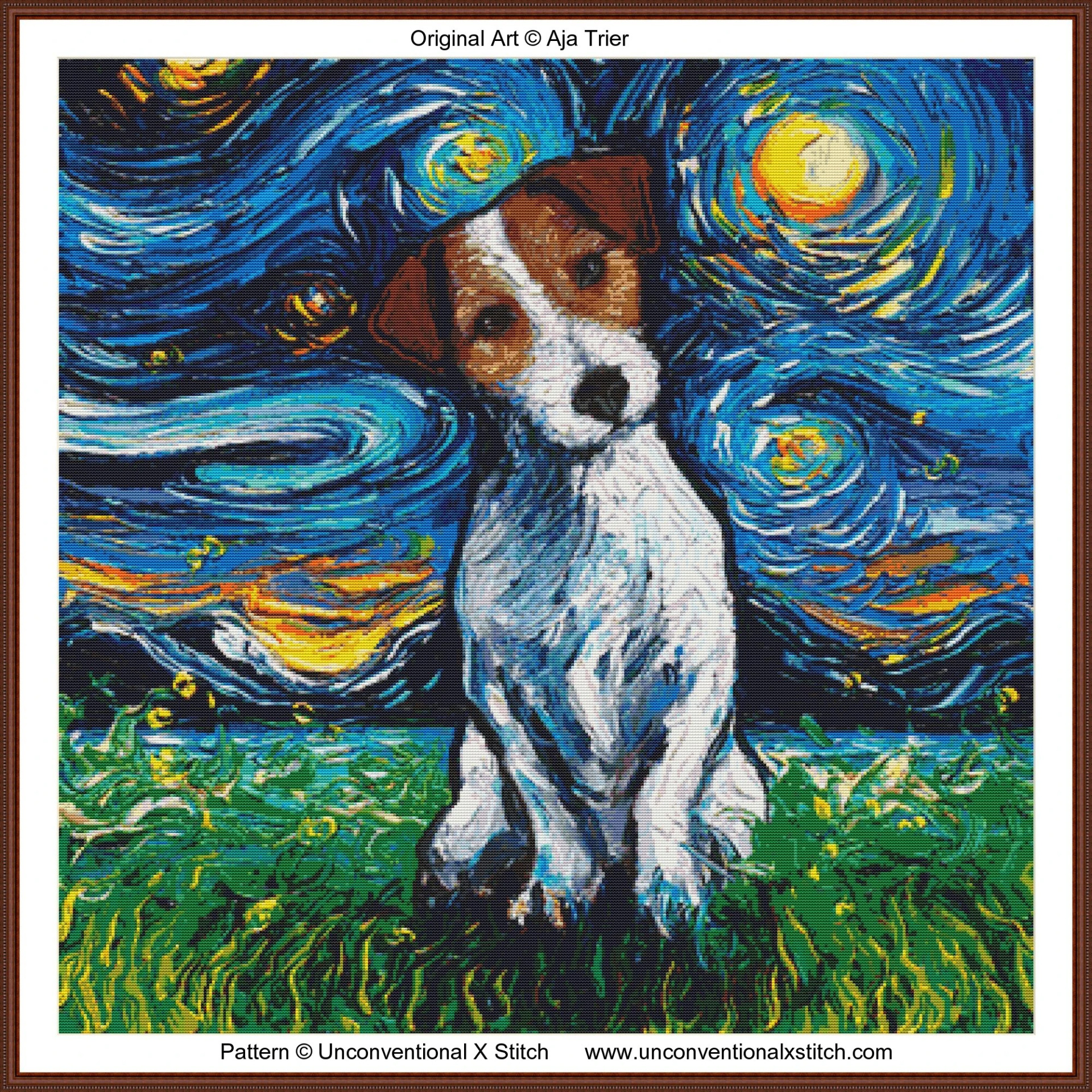 Jack Russel Terrier 2 cross stitch pattern | Unconventional X Stitch