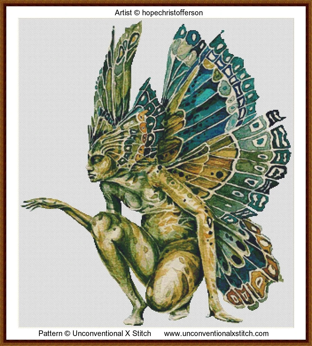 Mertenasia Fae cross stitch pattern | Unconventional X Stitch