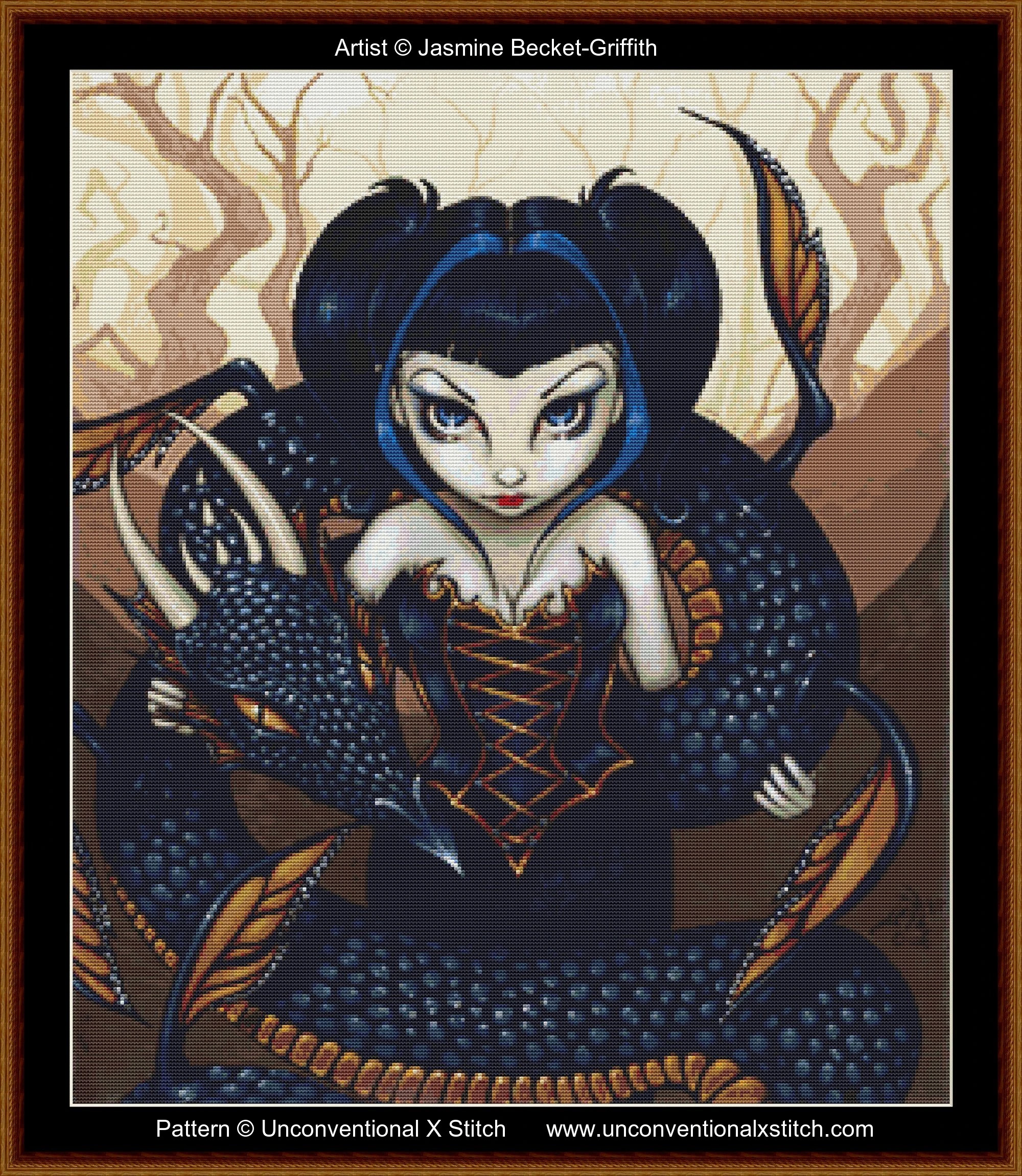 Dark Cybernetics cross stitch pattern | Unconventional X Stitch