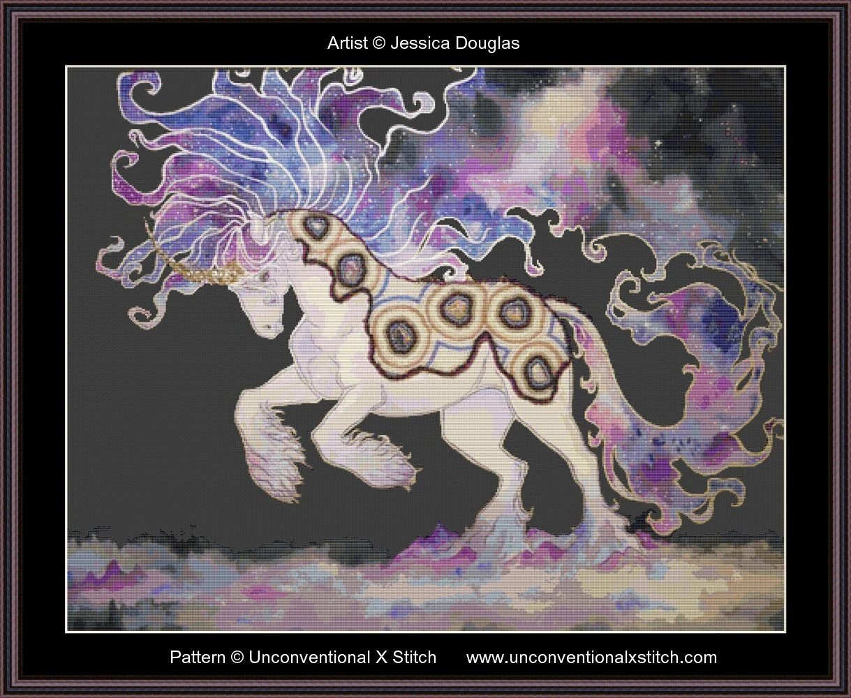 Moonrise cross stitch pattern | Unconventional X Stitch