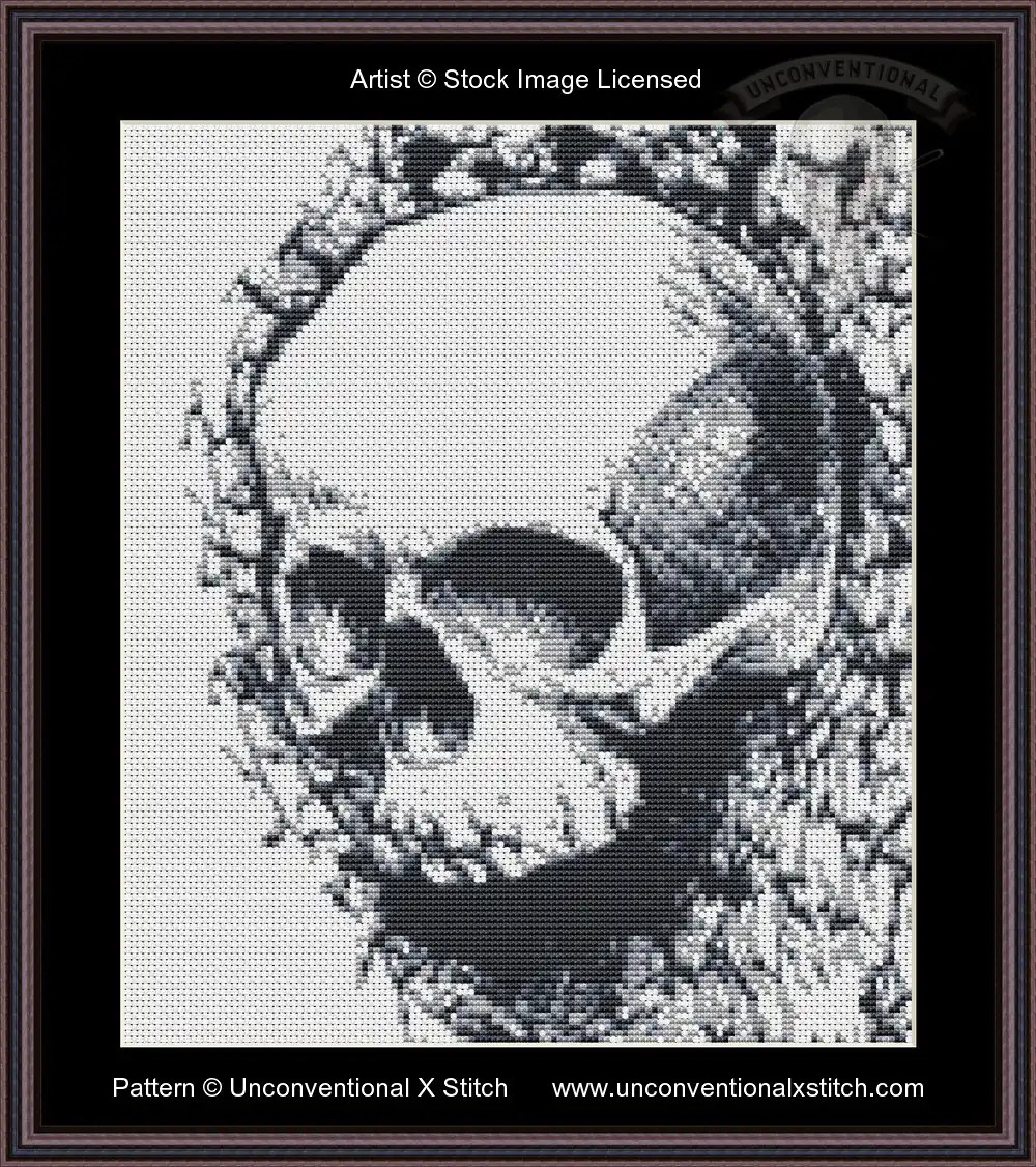 Skull cross stitch pattern | Unconventional X Stitch