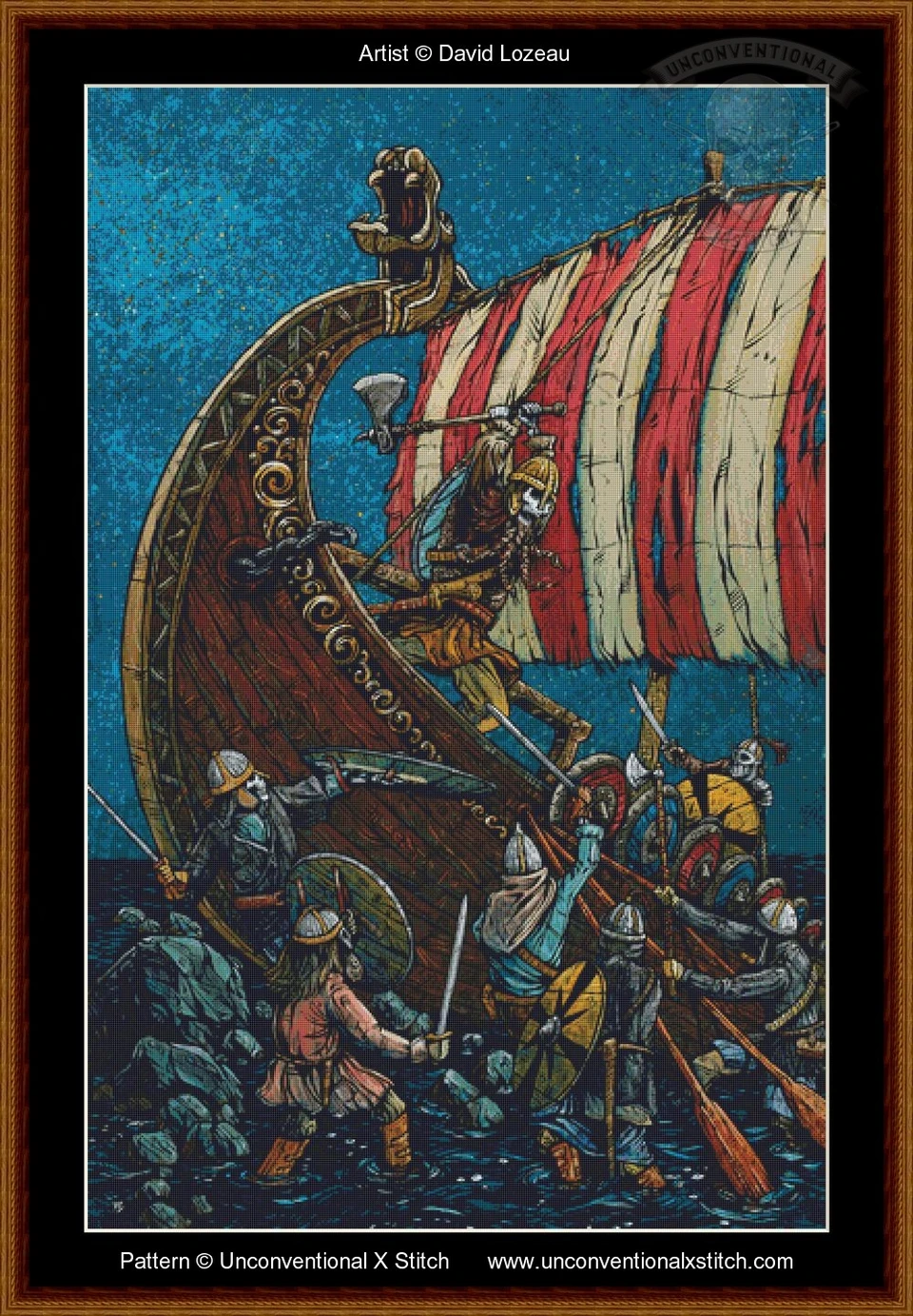Viking Raid cross stitch pattern | Unconventional X Stitch