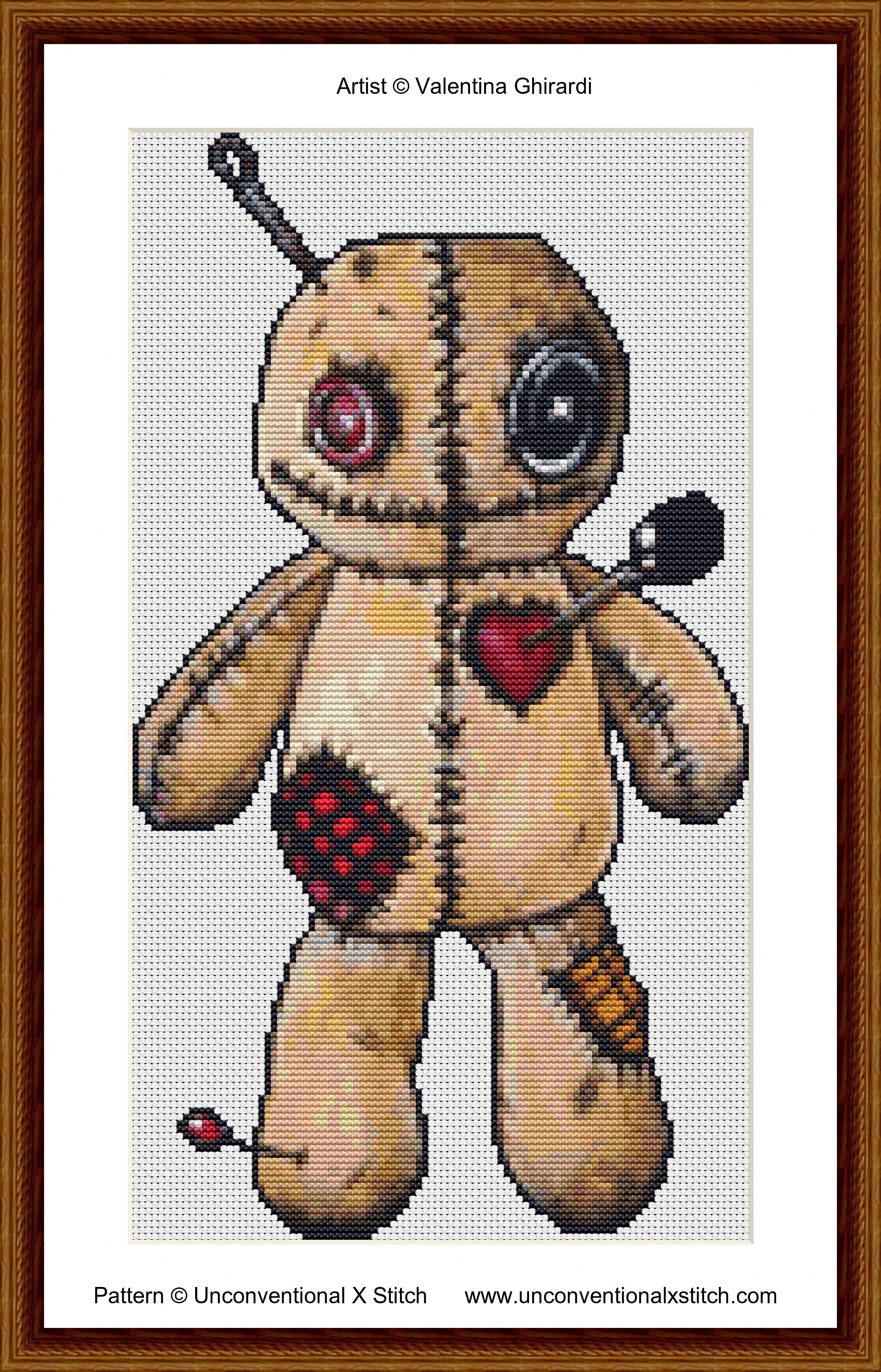 Voodoo Doll cross stitch pattern | Unconventional X Stitch