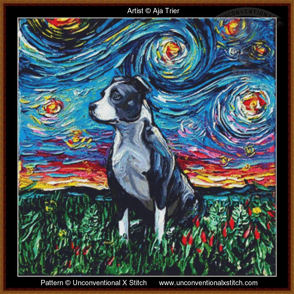 Pitbull cross stitch pattern | Unconventional X Stitch