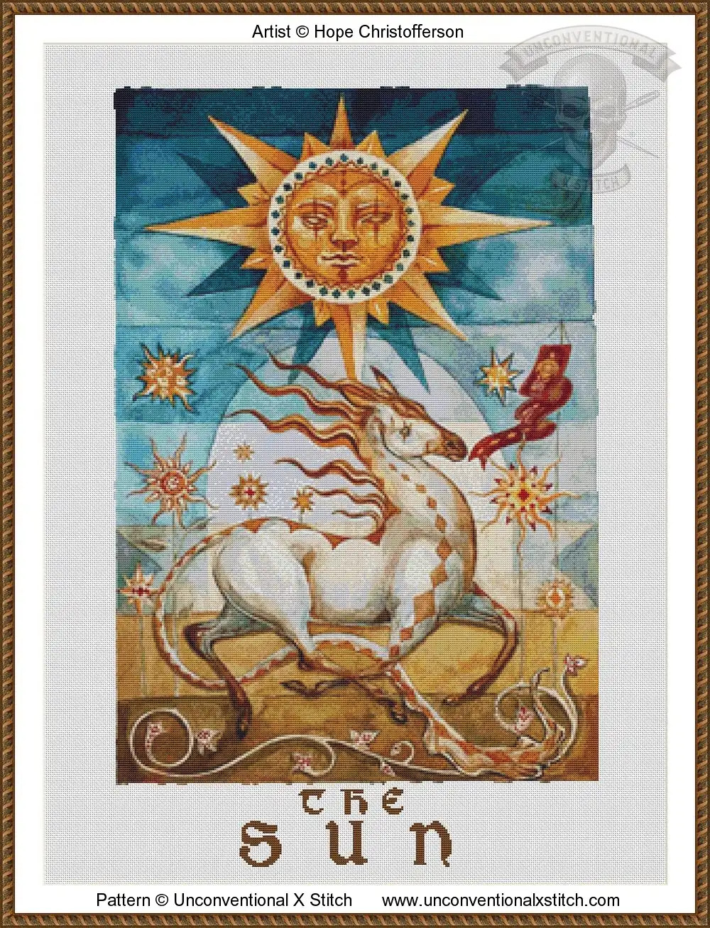 The Sun cross stitch pattern | Unconventional X Stitch