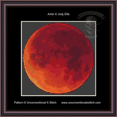 Blood Moon cross stitch pattern | Unconventional X Stitch