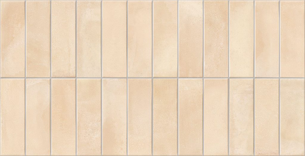 Biscuit Cream 12x24 Porcelain Tile | Caramel Stacked Brick Wall Tile