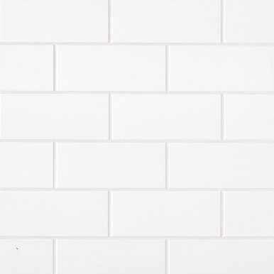 Subway Series 4x10 Ice White Glossy - Brick City Tile