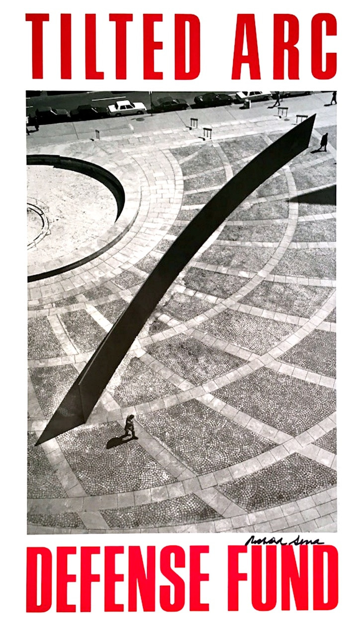 Richard Serra, Tilted Arc Defense Fund (Hand signed by Richard Serra), 1985
