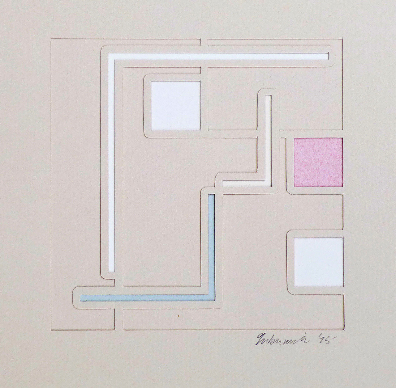 Richard Gubernick, Untitled Geometric Abstraction, 1975 - Alpha 137 Gallery
