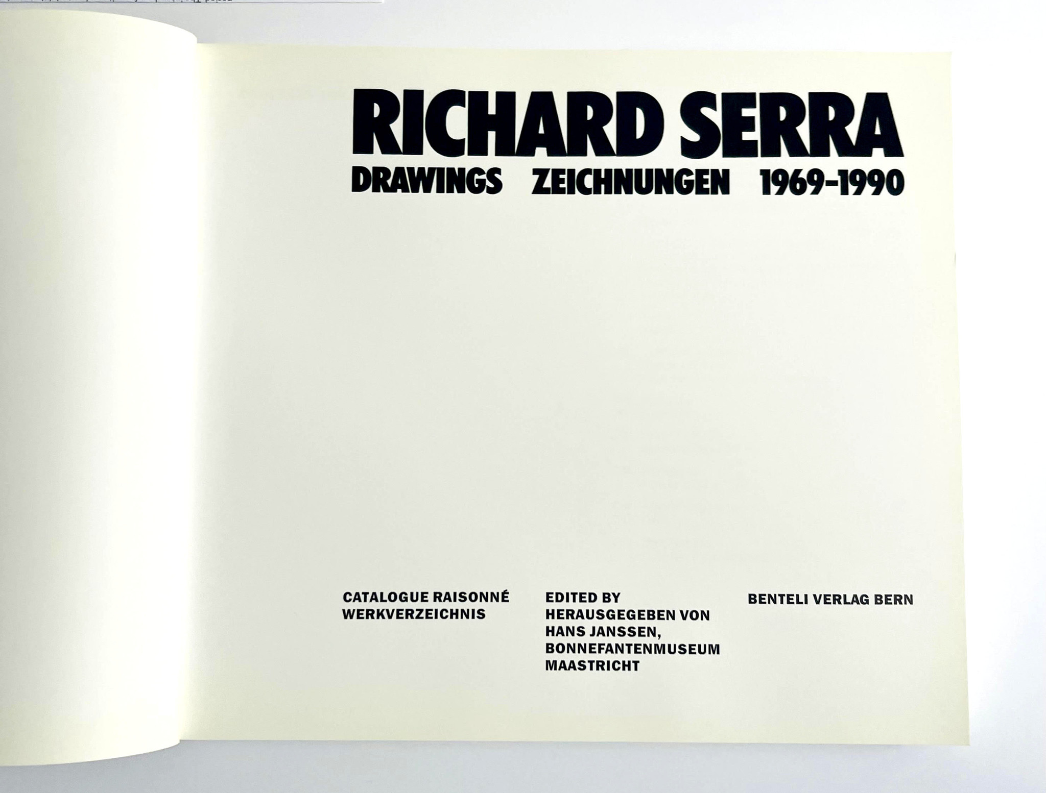Richard Serra Richard Serra, Drawings Zeichnungen 1969-1990 (Hand ...