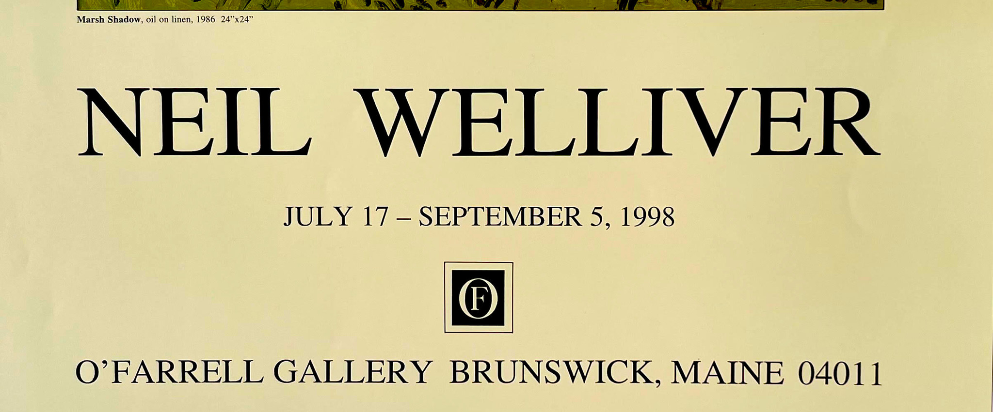 Neil Welliver, Neil Welliver at O'Farrel Gallery poster, 1998