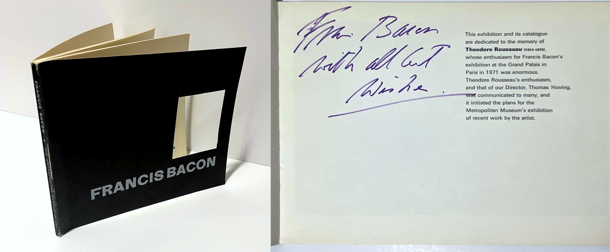 Francis Bacon, Francis Bacon (hand signed and warmly inscribed by ...