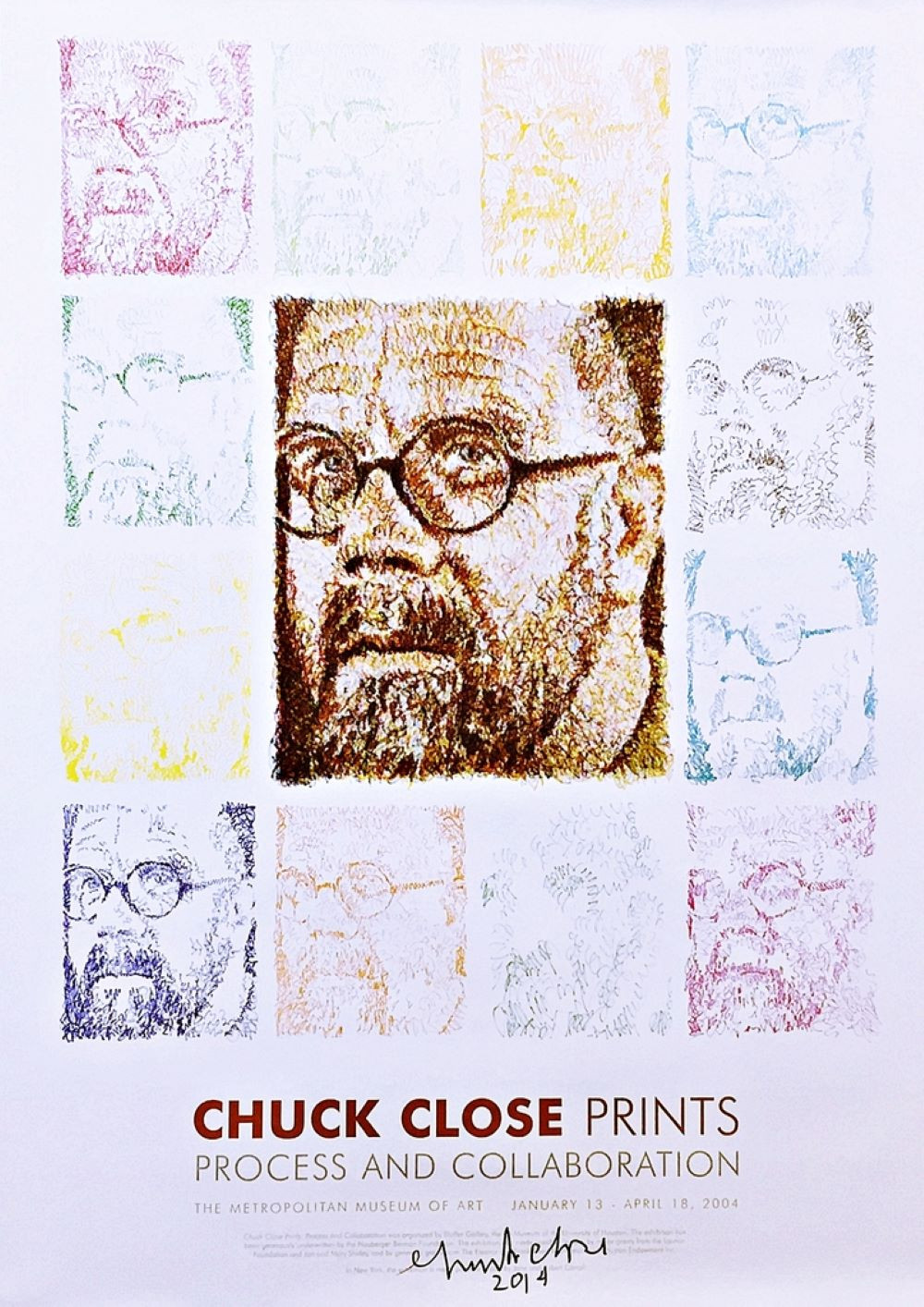 Chuck Close, Process and Collaboration (Hand Signed by Chuck Close), 2004