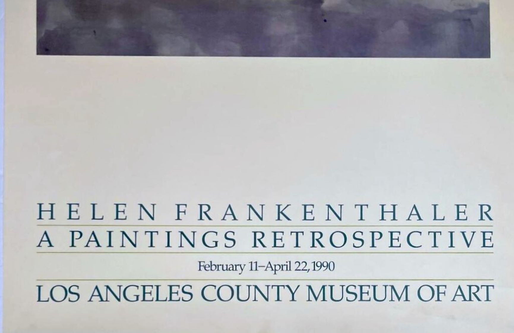 Helen Frankenthaler, A Paintings Retrospective: vintage LACMA Museum ...