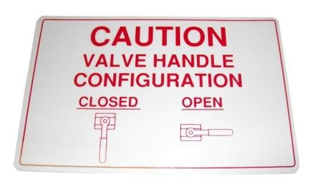 Decal for Standard Stem Ball Valve - Custom Metalcraft