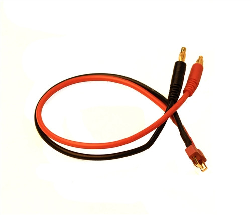 Racers Edge Male Deans (T-Plug) to Male 4mm Bullet Charging Adapter