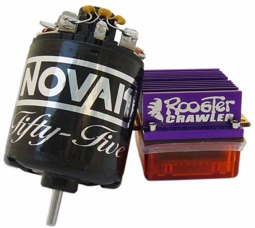 Novak "Fifty-Five" 55T Brushed Motor with Rooster Crawler Edition ESC Combo