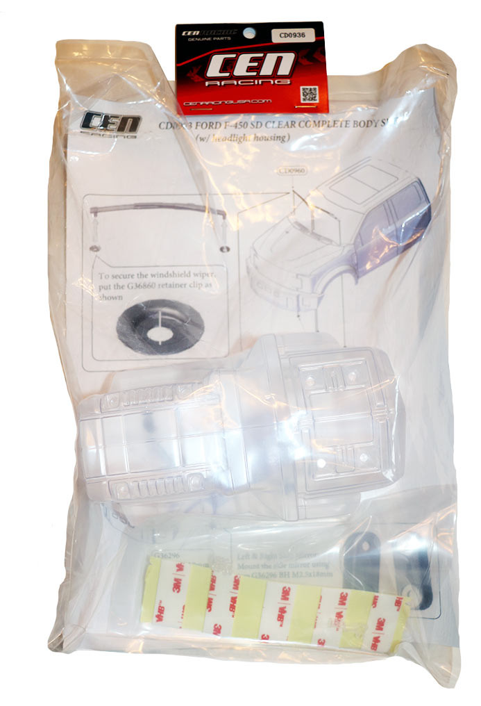 CEN Racing Clear Plastic Light Brackets (front and rear) for the DL ...