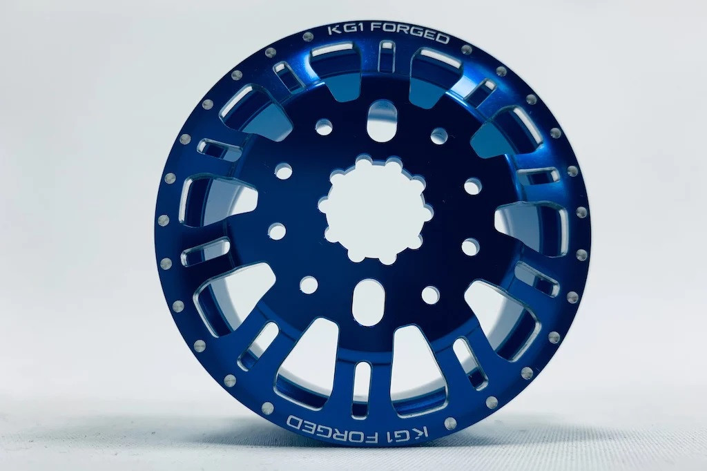 CEN Blue KG1 KD004 Duel CNC Metal Front Dually Wheels for the Ford F450 ...