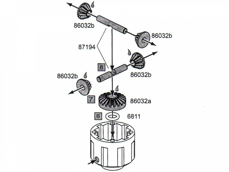 HPI 4 Bevel Gear Differential Conversion Set for Savage X/XL models, 87193