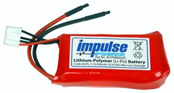 Impulse 11.1V 950mAh 25C LiPo Battery