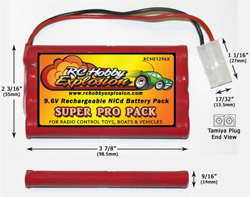 Nikko 9.6v battery pack substitution.