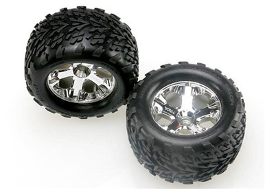 Traxxas Talon Tires with Foam Inserts Glued to All-Star Chrome Wheels ...