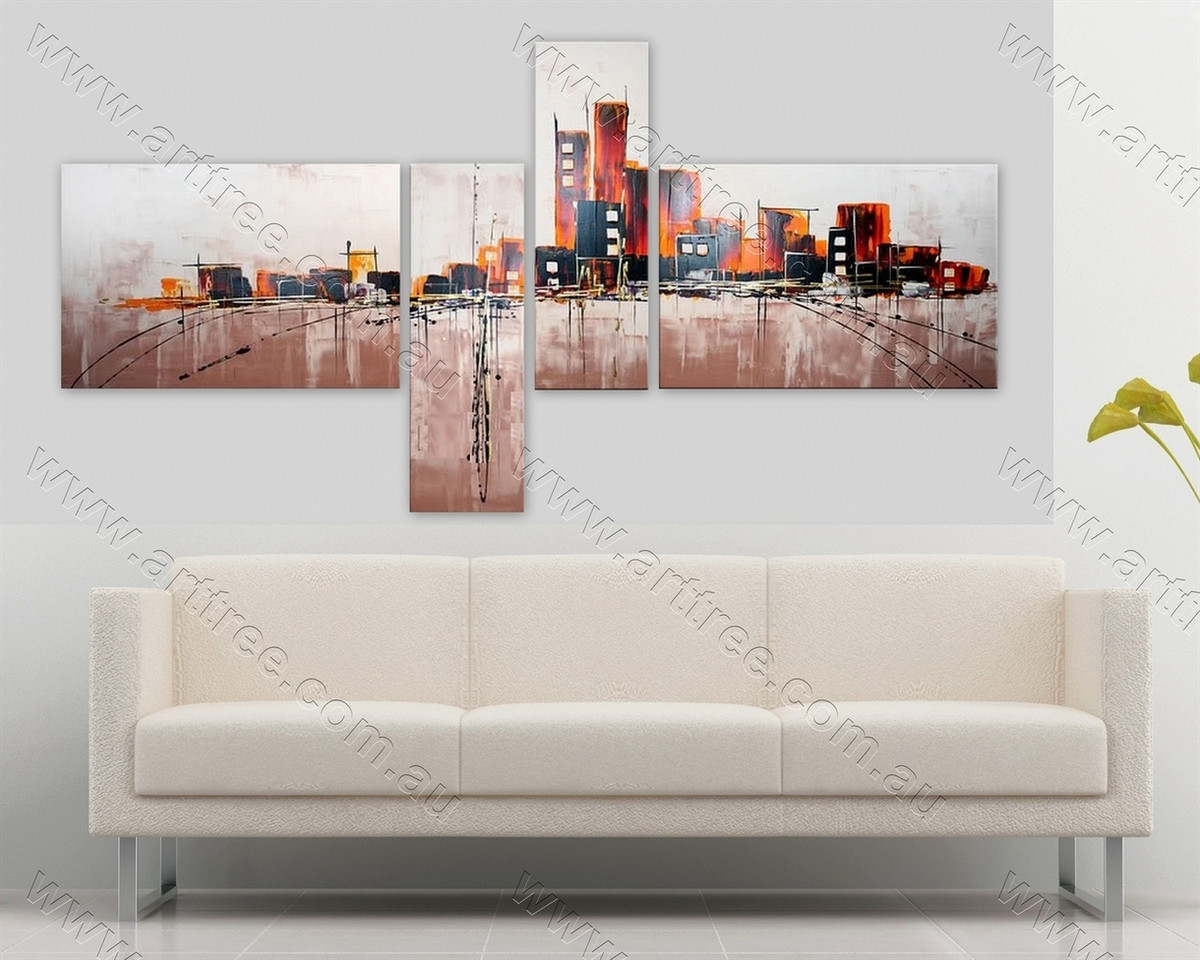 Beautiful City Pattern Canvas Artwork 4 Piece Paintings | arttree.com.au