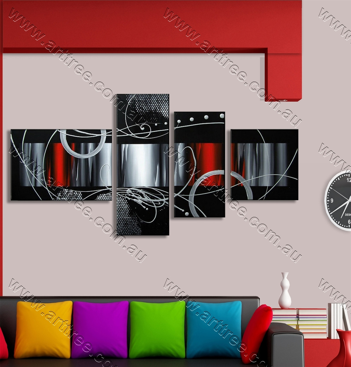 Grey Semicircle Design - arttree.com.au