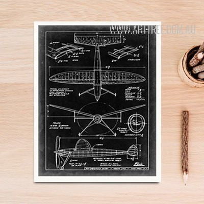 Fighter Jet 3 Piece Framed Wall Art Prints Set - arttree.com.au