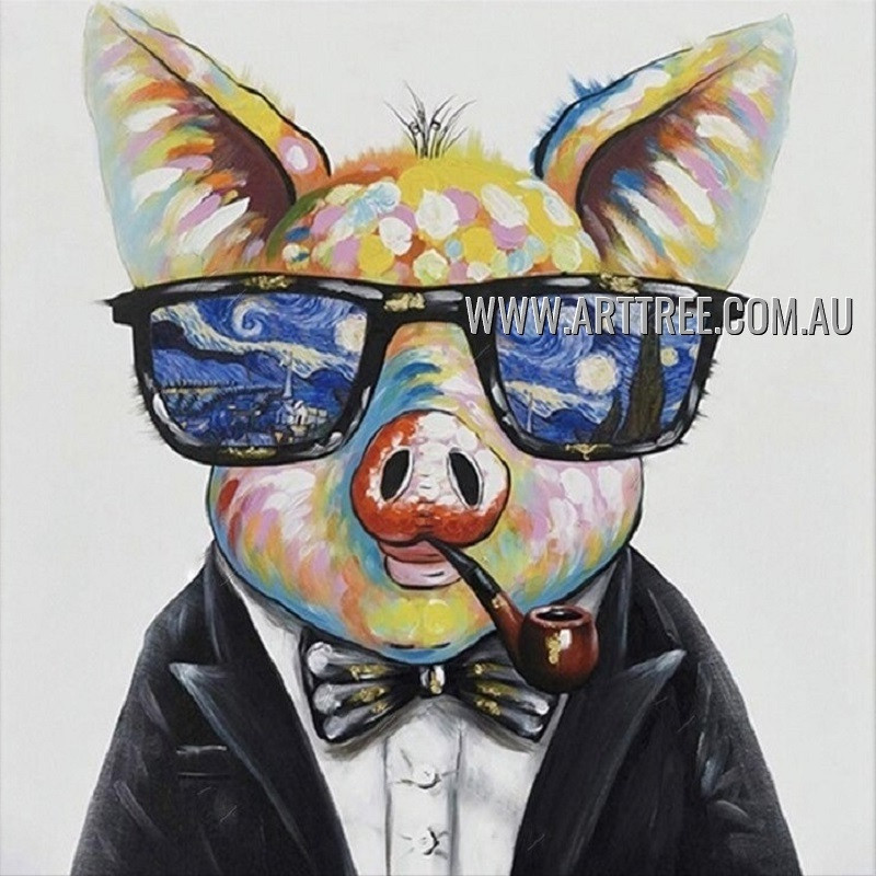 Hog with Cigar - arttree.com.au