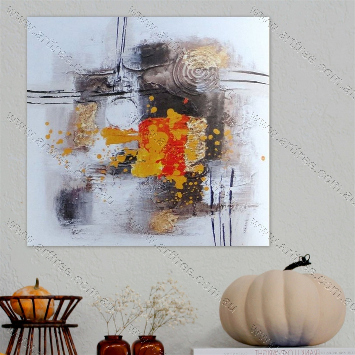 Yellow Red Art - arttree.com.au