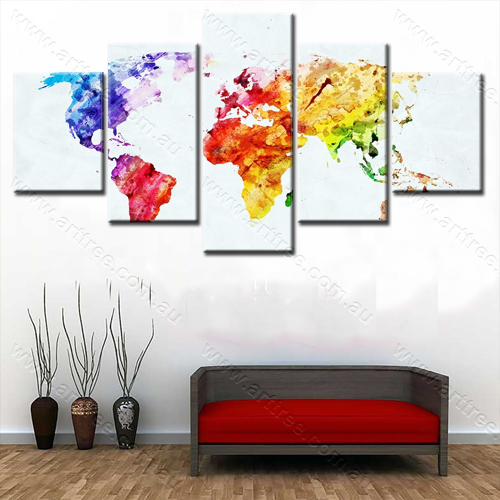 Colorful Map - arttree.com.au