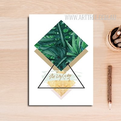 Green Leaves Triangle - arttree.com.au