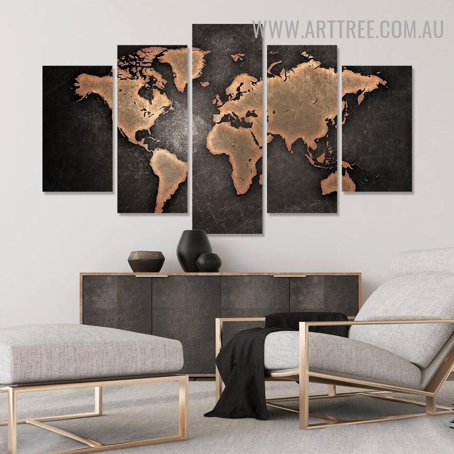 Rustic World Map