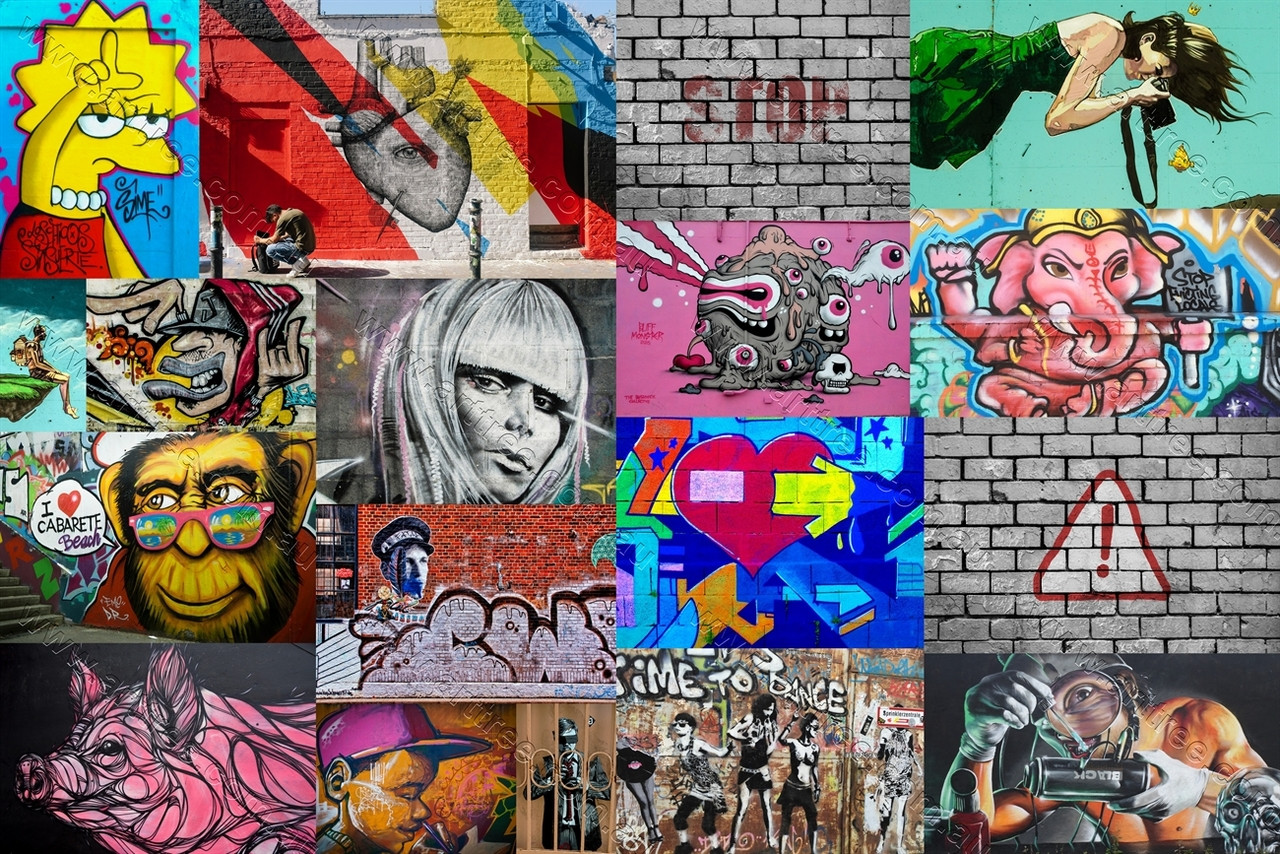 Stop Urban Graffiti Collage - arttree.com.au
