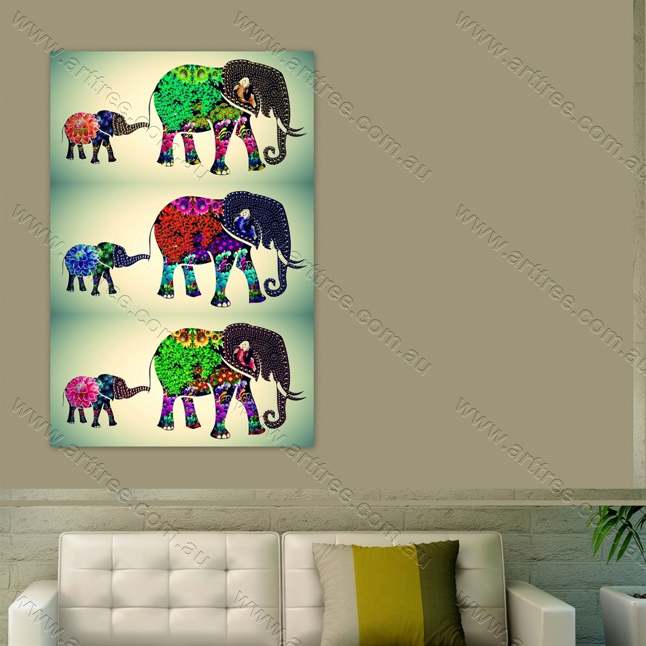 Elephant with Baby Elephant Pop Art - arttree.com.au