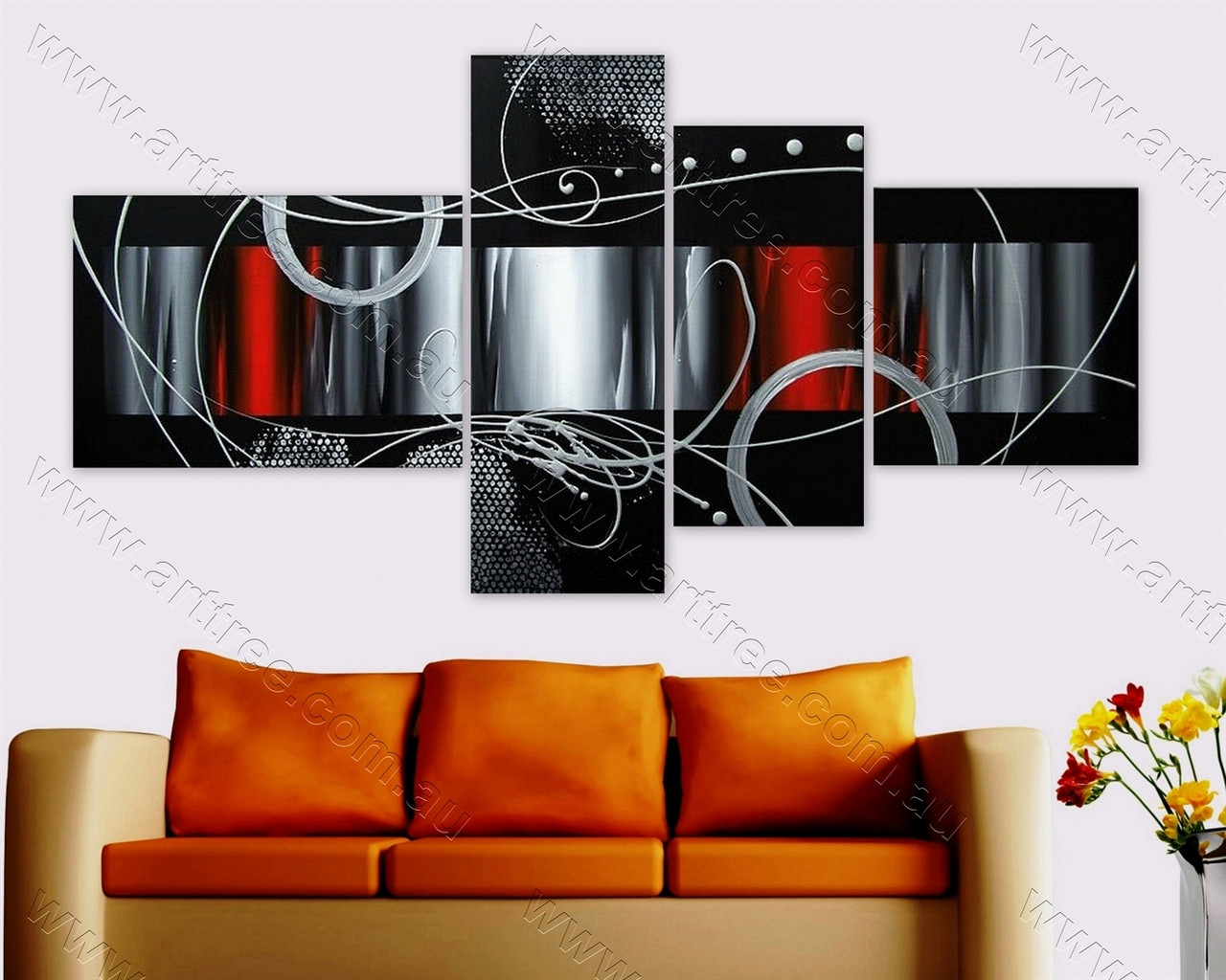 Grey Semicircle Design - arttree.com.au