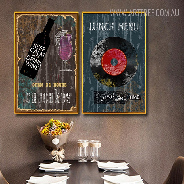 Lunch Menu Framed 2 Piece Wall Art Set - arttree.com.au