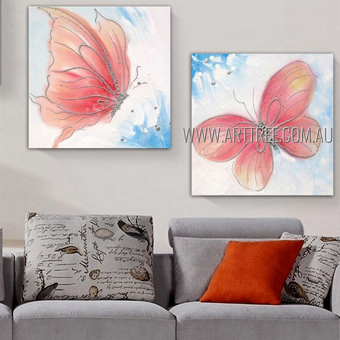 Two Flying Butterflies - arttree.com.au