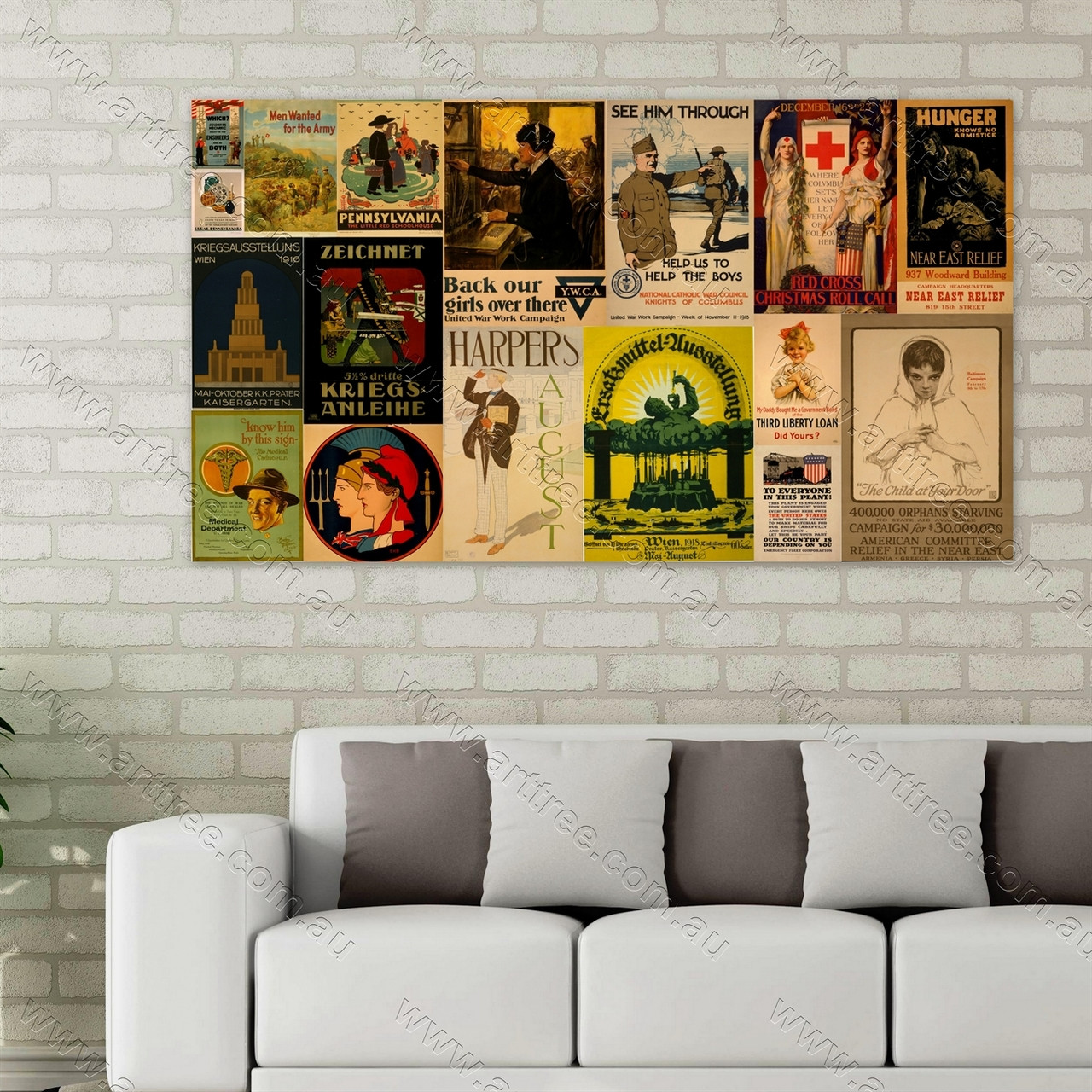 Hunger Vintage Poster Collage - arttree.com.au