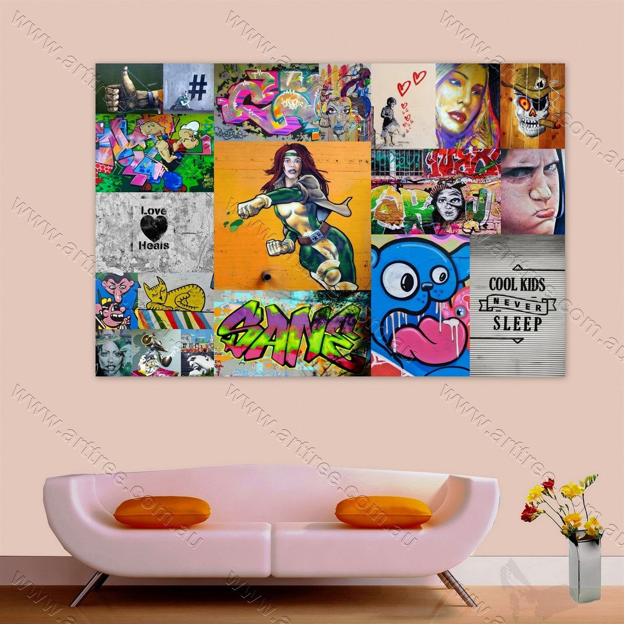 Sane Urban Graffiti Collage - arttree.com.au