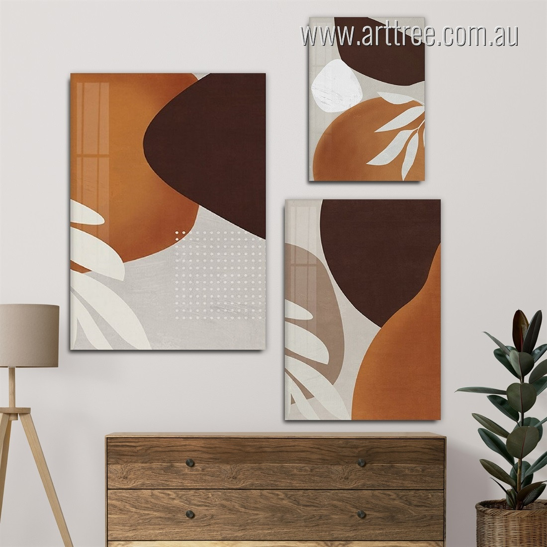 Roundly Mackles Foliage 3 Piece Wall Art - arttree.com.au