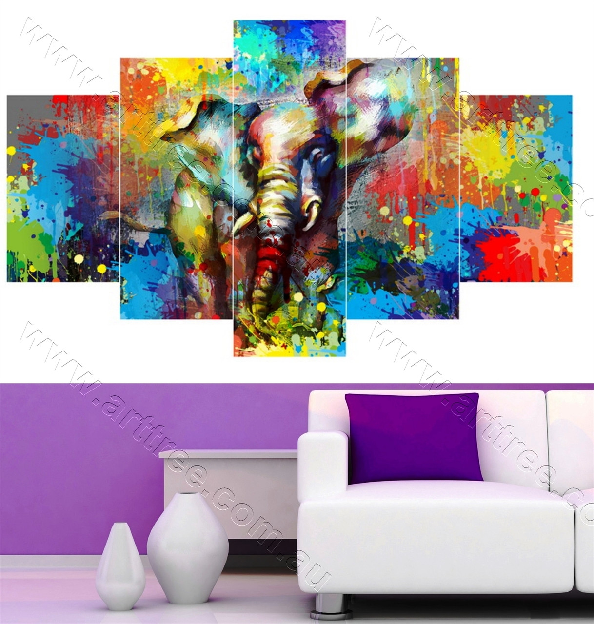 Multicolor Elephant - arttree.com.au