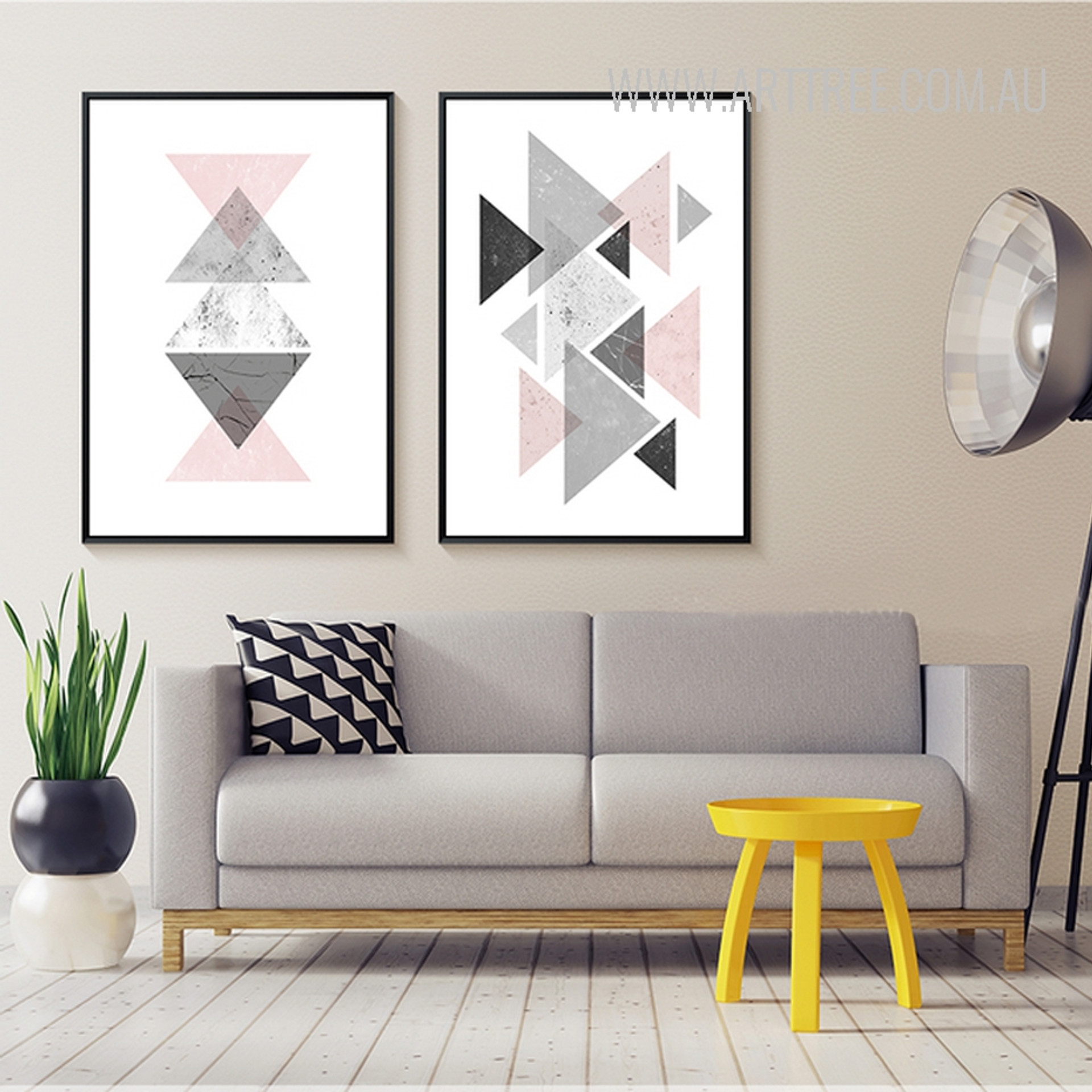 Creative Abstract Geometric Triangles - arttree.com.au